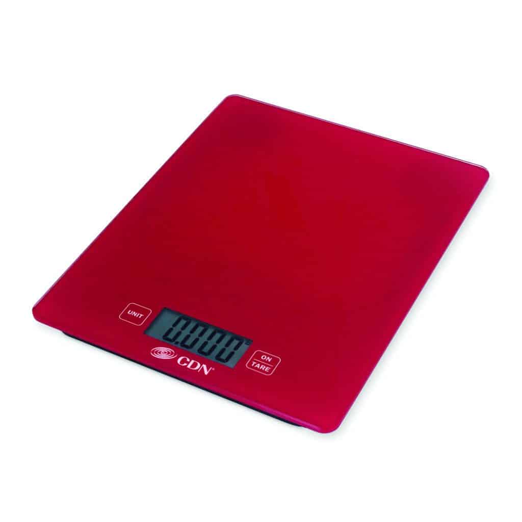 CDN Square Digital Scale - Red - SD1102-R - Stuff for the Kitchen