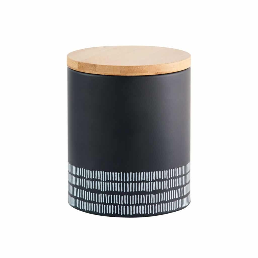 Typhoon Monochrome Medium Storage Canister - Black - Stuff for the Kitchen