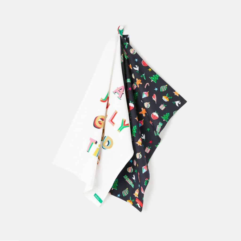 Joules Christmas Tea Towels Set of - Stuff for the Kitchen